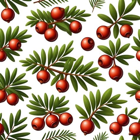 Yew Vector Set White Background Isolated A High Premium Ai Generated