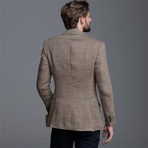 Lyst J Crew Linen Herringbone Sportcoat In Ludlow Fit In Brown For Men