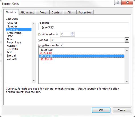 accounting format and negative numbers microsoft community