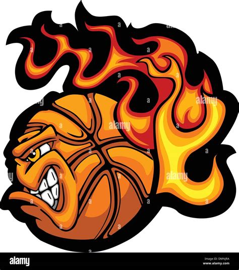 Basketball Ball On Fire