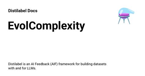 Evolcomplexity Distilabel Docs
