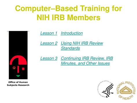 PPT ComputerBased Training For NIH IRB Members PowerPoint