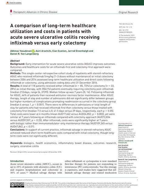 Pdf A Comparison Of Long Term Healthcare Utilization And Costs In Patients With Acute Severe