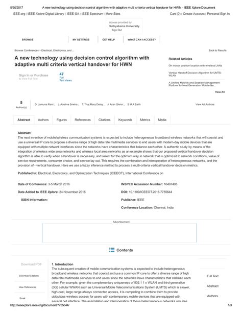 Pdf A New Technology Using Decision Control Algorithm With Adaptive