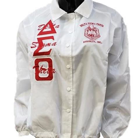 Delta Sigma Theta White Line Jacket Etsy