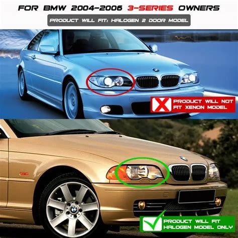 Spyder Bmw E46 3 Series 2004 2006 2dr Projector Headlights Led Halo