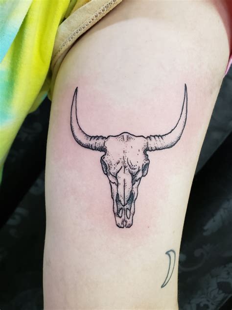 Native American Cow Skull Tattoo