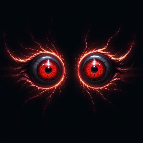 Un Ojo Con Ojos Rojos Y Un Fondo Negro Imagen Premium Generada Con Ia