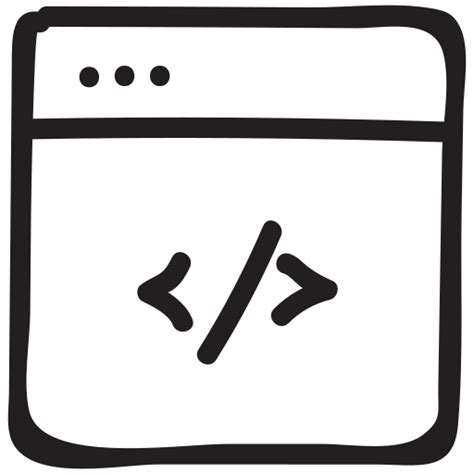Browser Code Development Root Script Tag Web Icon Free Download