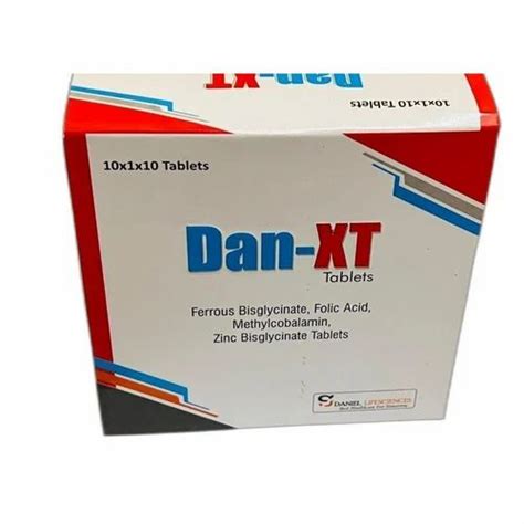 Iron Dan Xt Ferrous Bisglycinate Tablets Packaging Size Box At ₹ 1600