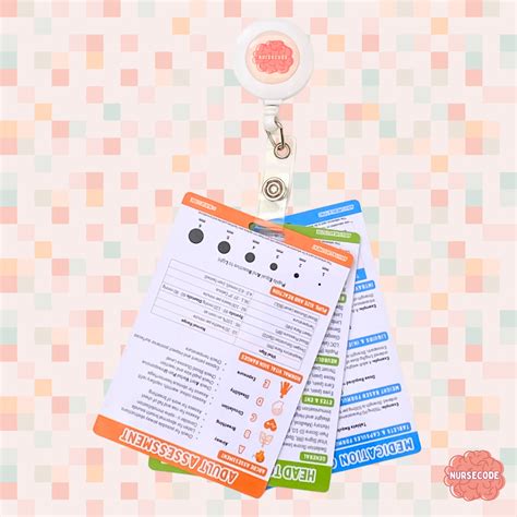 Nurse Reference Cards Adult Assessment Reference Card Bundle Nurse Code