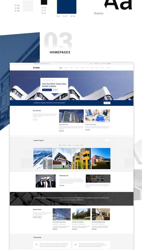 Builder Building And Construction Wordpress Theme On Behance