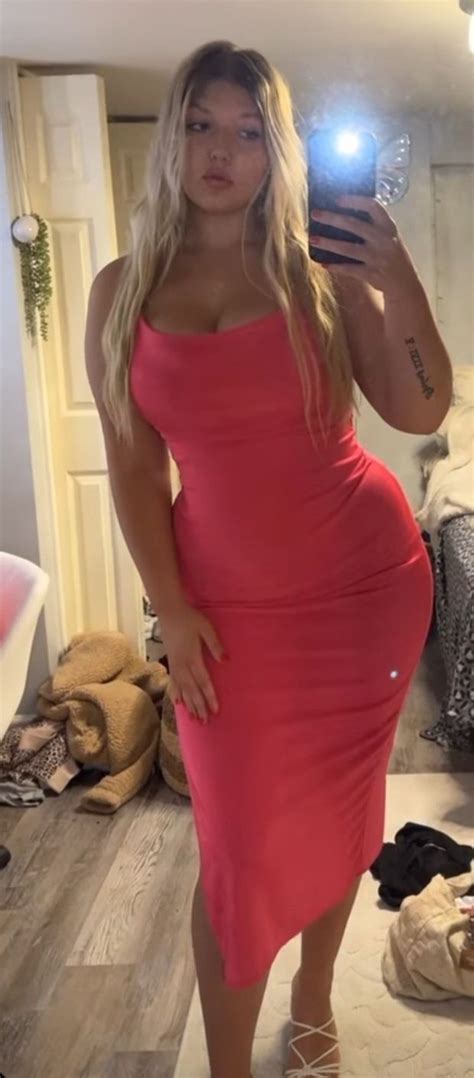 Destiny Red Dress Mirror Selfie Male43can