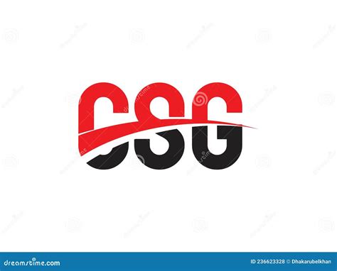 Csg Letter Initial Logo Design Vector Illustration Stock Vector