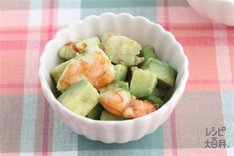 えびとアボカドのわさび風味サラダの献立（副菜：たけのことコーンのマヨ炒め、汁物：簡単！サラダチキンのミネストローネ）｜献立・メニュー｜【味の素