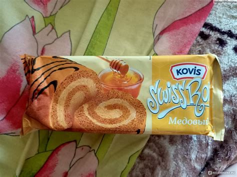 Бисквитный рулет KOVIS Медовый Swiss roll - «Вкусный, нежный, бисквит с ...