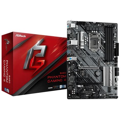 Asrock B460 Phantom Gaming 4 Lga 1200 Atx Motherboard B460 Phantom