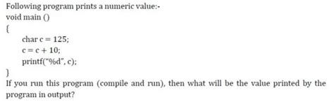 Programming In C Character Value Outout
