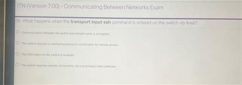 Solved Itn Version Communicating Between Networks Chegg