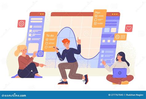 People Creating Application Stock Vector Illustration Of Office Solution 277767045