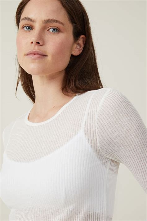 Ricki Sheer Rib Long Sleeve Top