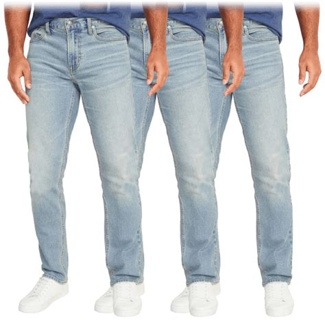 Sidedeal 3 Pack Blu Rock Mens Flex Stretch Slim Straight Jeans