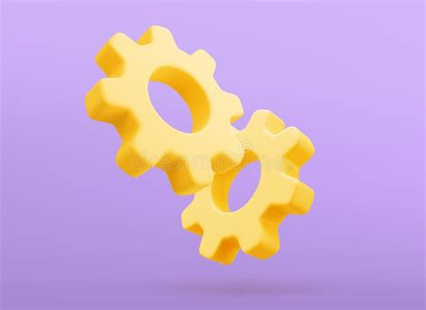 3d Realistic Gear Icon Vector Illustration Stock Vector Illustration