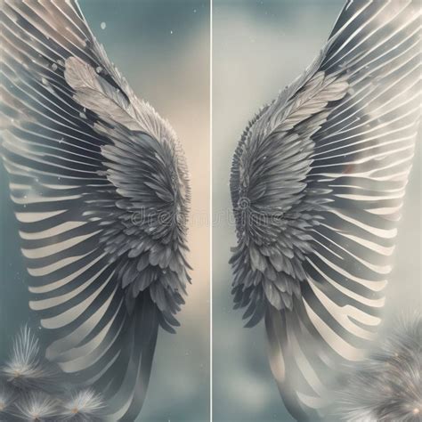Generative Ai Dream Like Realistic Angel Wings Background With A