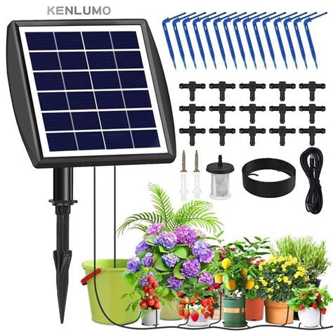 Kit d irrigation goutte à goutte automatique énergie solaire KENLUMO