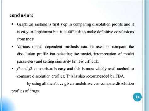 Comparision Of Dissolution Profile Pptx