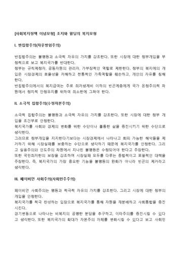 조지와 윌딩의 복지모형