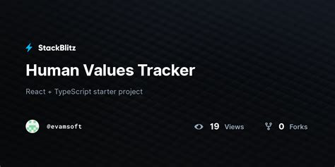 Human Values Tracker Stackblitz