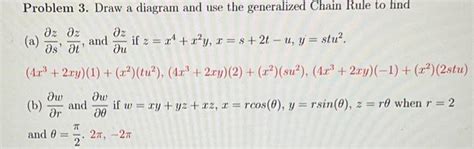 Solved Problem 3 Draw A Diagram And Use The Generalized