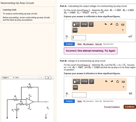 Solved Part A Calculating The Output Voltage Of A Noninverting Op