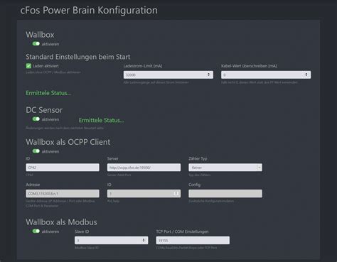 CFos EMobility CFos Charging Manager Dokumentation CFos Power Brain