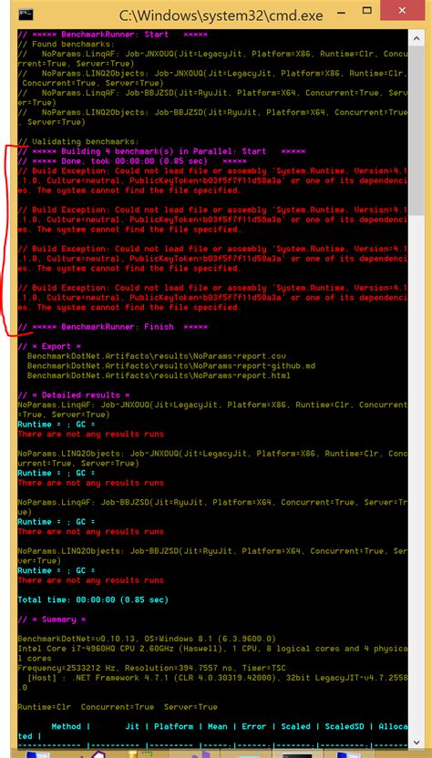 Does Benchmarkdotnet Supports 471 Dotnet Framework · Issue 667