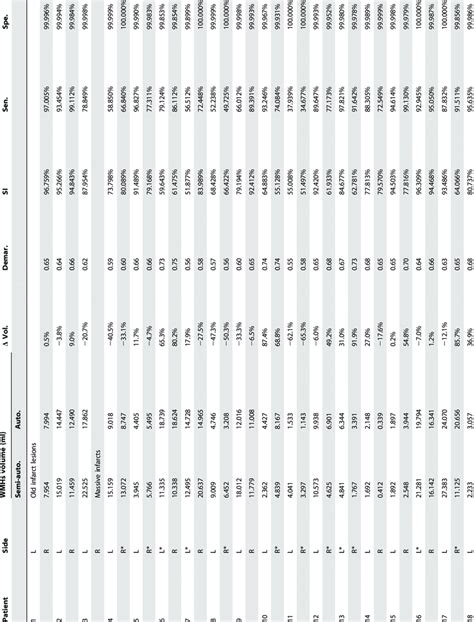 Performance Of The Computer Assisted Wmhs Segmentation Method With The Download Table