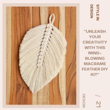 How To Make A Macrame Feather Macrame Feather DIY Feather Diy Macrame Feather Diy Kits Design