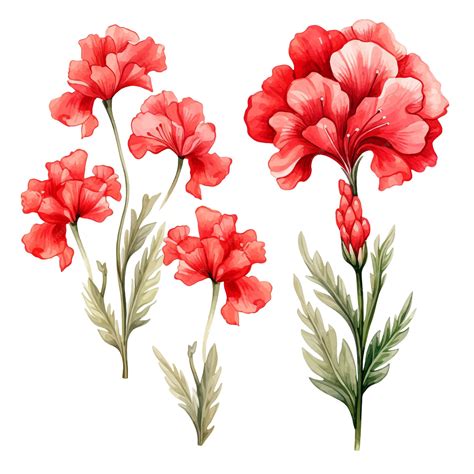 Premium Vector Cockscomb Flower Watercolor Vector Clipart White