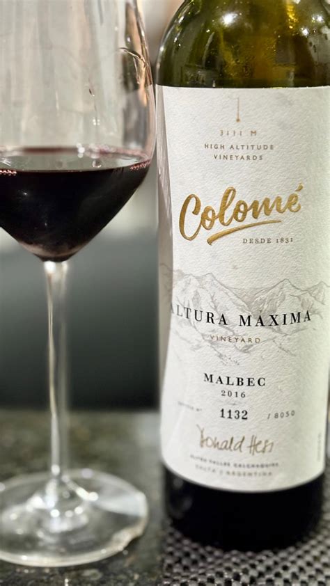 Altura Máxima Um Belo Rótulo Produzido Em Vinhedos A 3111 M No