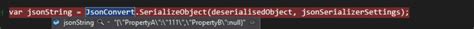 NullValueHandling Ignore Is Ignored When Deserialising Json To