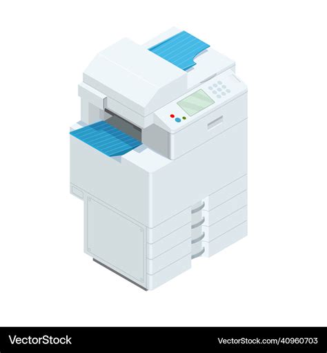 Isometric Multifunction Office Printer Royalty Free Vector