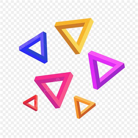 Solid Triangle Material Triangle Clipart Three Dimensional Yellow