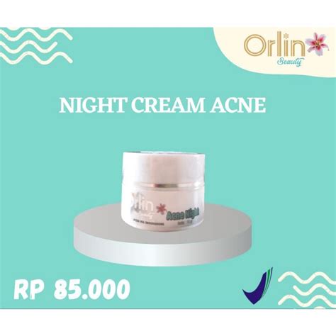Jual Ecer Night Cream Acne Orlin Beauty Shopee Indonesia