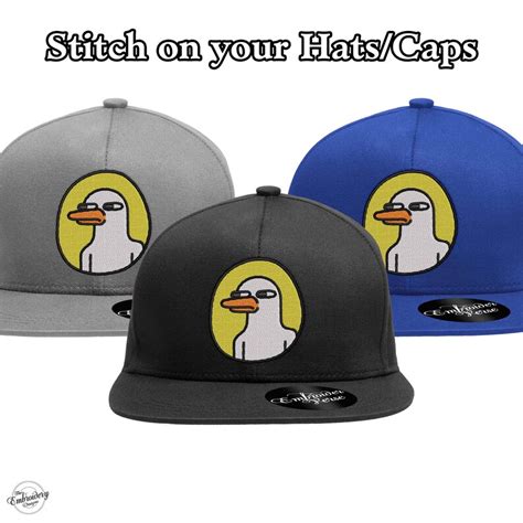 Duck Face Meme Embroidery Design File For Hats Embroidery Designs