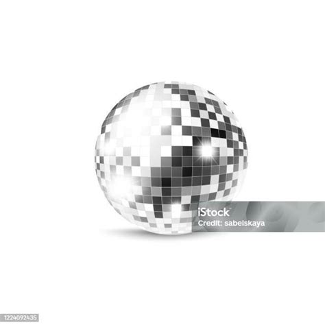 미러 구 또는 디스코 볼 템플릿 사실적인 벡터 일러스트 레이션 격리 거울에 대한 스톡 벡터 아트 및 기타 이미지 거울 공휴일 광선 Istock