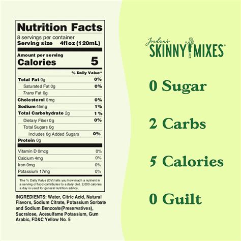 Jordans Skinny Mixes Sugar Free Margarita Mix Flavored