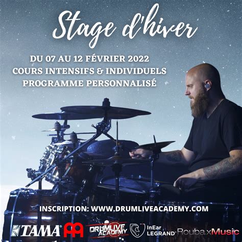 Stage intensif de batterie Hiver 2022 Cours individuels à Lille
