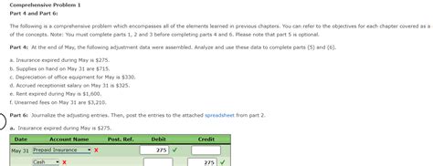 Comprehensive Problem 1 Part 4 And Part 6 The Chegg