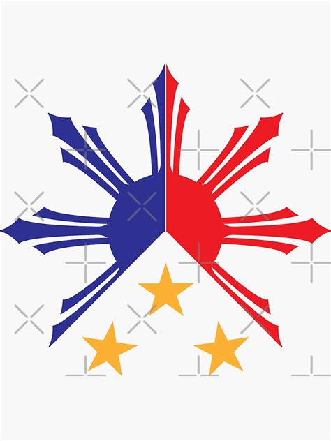 Tribal Philippines Filipino Sun And Stars Flag Sticker For Sale By